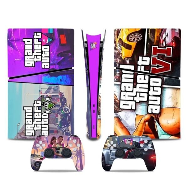 GTA VI (Grand Theft Auto 6) Vinyl sticker for PS5 Slim model Style 2 ...